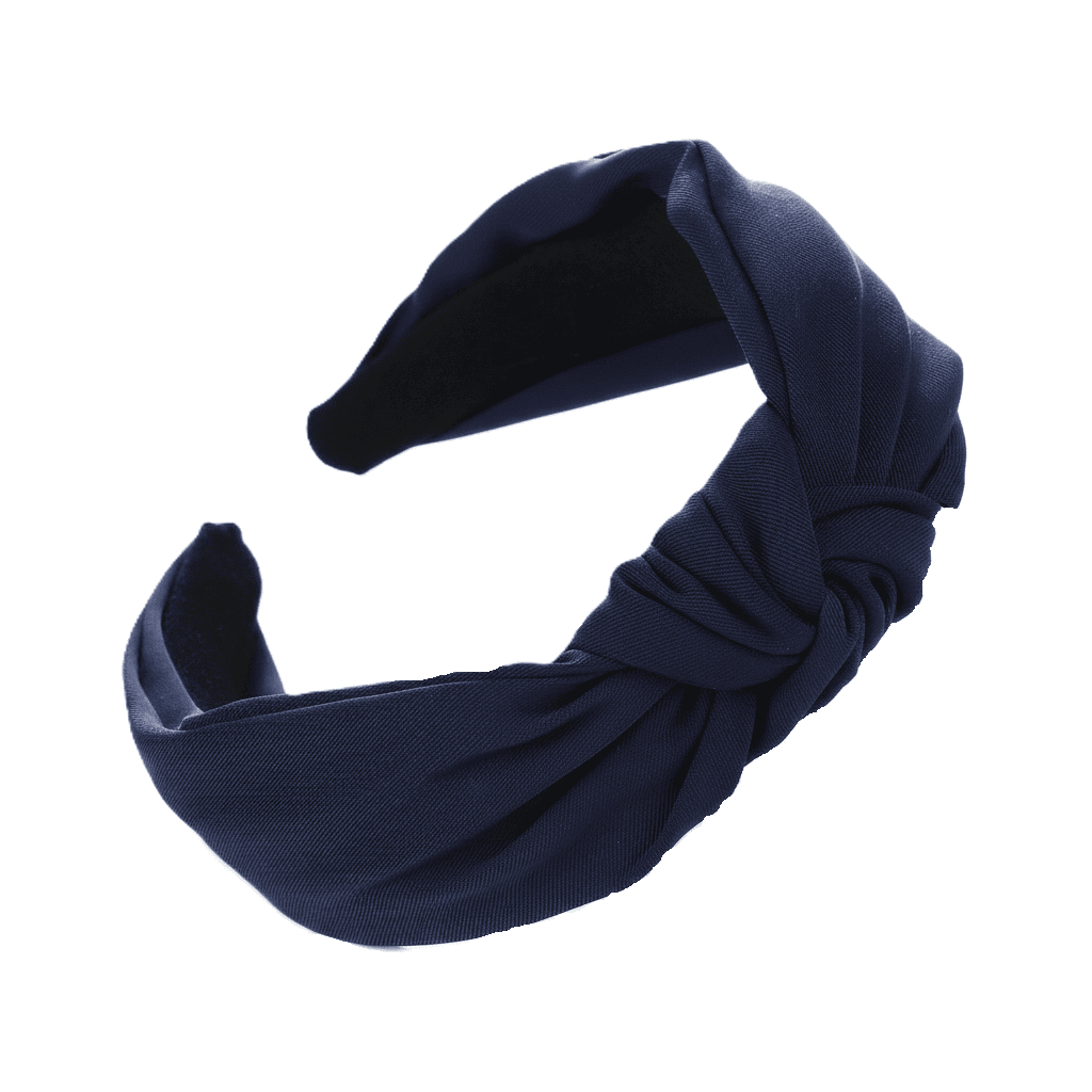 Serre-Tête Tissu Croisé Devant Bleu Marine - Univers Cheveux